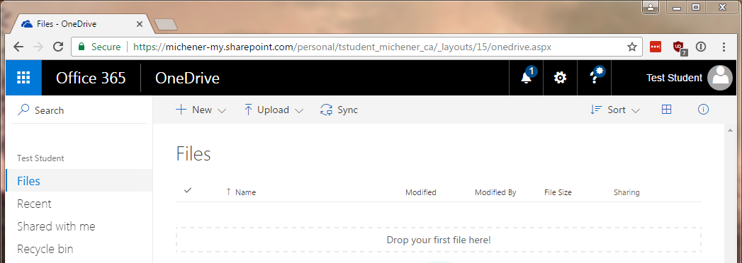 Accessing OneDrive & Adding Files – The Michener Institute Helpdesk